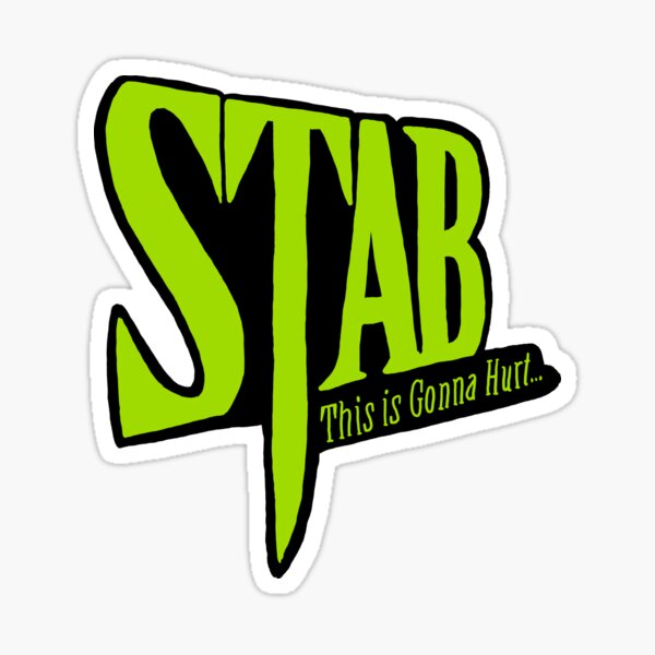 "scream stab logo" Sticker for Sale by Emily Weir | Redbubble