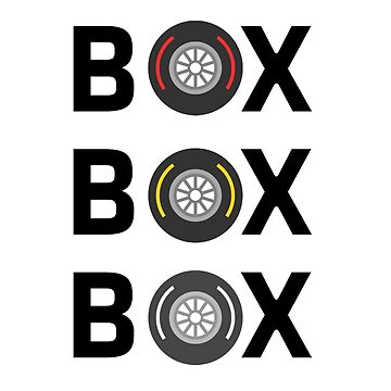 "Box Box Box" Sticker for Sale by mahir56 | Redbubble