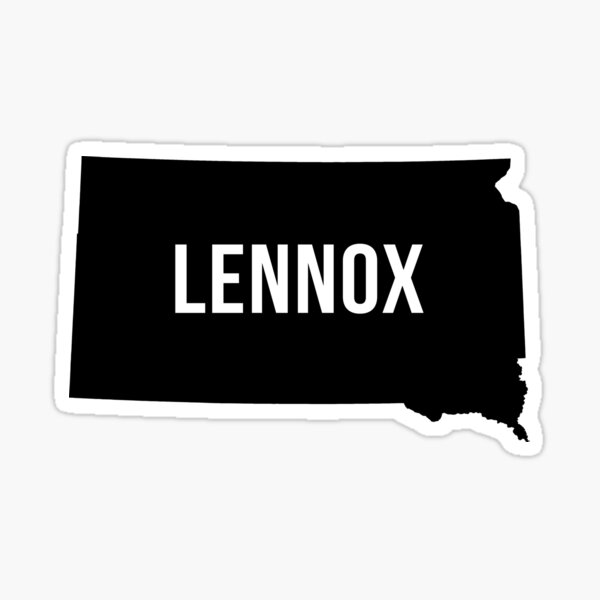"Lennox, South Dakota Silhouette" Sticker for Sale by CartoCreative ...