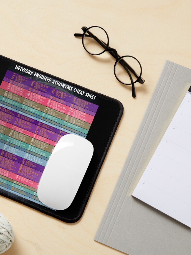 "Network Engineer IT Networking Acronyms Ultimate Cheat Sheet" Mouse ...