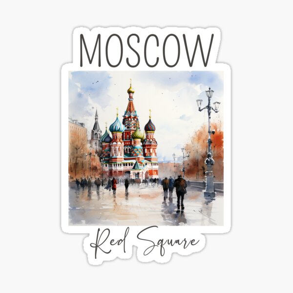 "A Watercolor Design of the Red Square - Moscow - Russia" Sticker for ...