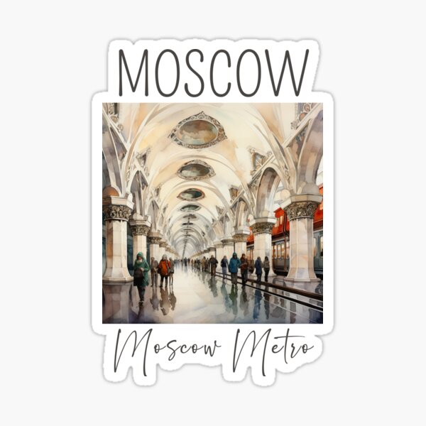 "A Watercolor Design of the Moscow Metro - Moscow - Russia" Sticker for ...