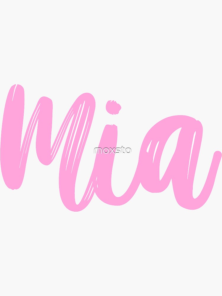 Pegatina for Sale con la obra «Nombre Mia - Rosa» de moxsto | Redbubble
