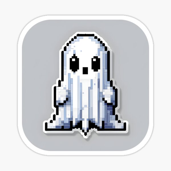 "8 Bit Creepy Ghost! " Sticker for Sale by bethdaydreamzz | Redbubble