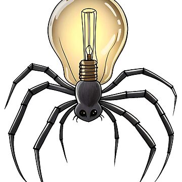 "Spider Light Bulb" Sticker for Sale by PiggyWonka | Redbubble