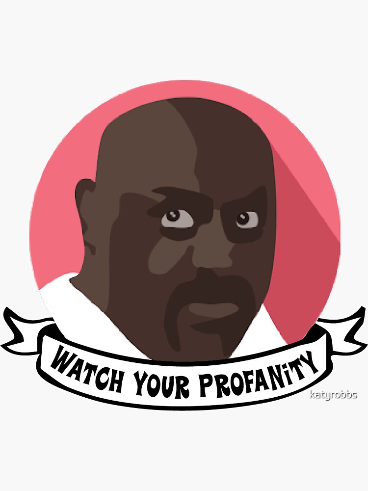 "Watch Your Profanity" Sticker for Sale by katyrobbs | Redbubble