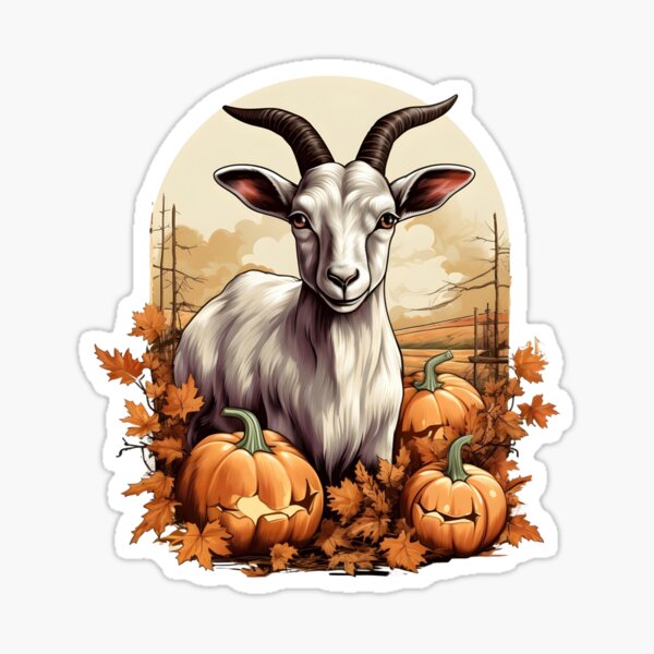 "Fall Billy Goat" Sticker for Sale by DigitalToast | Redbubble