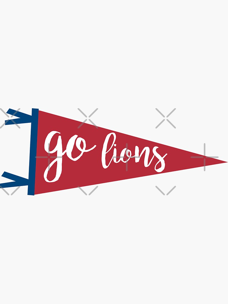 "Go Lions Pennant v. 2" Sticker by amenegrete | Redbubble