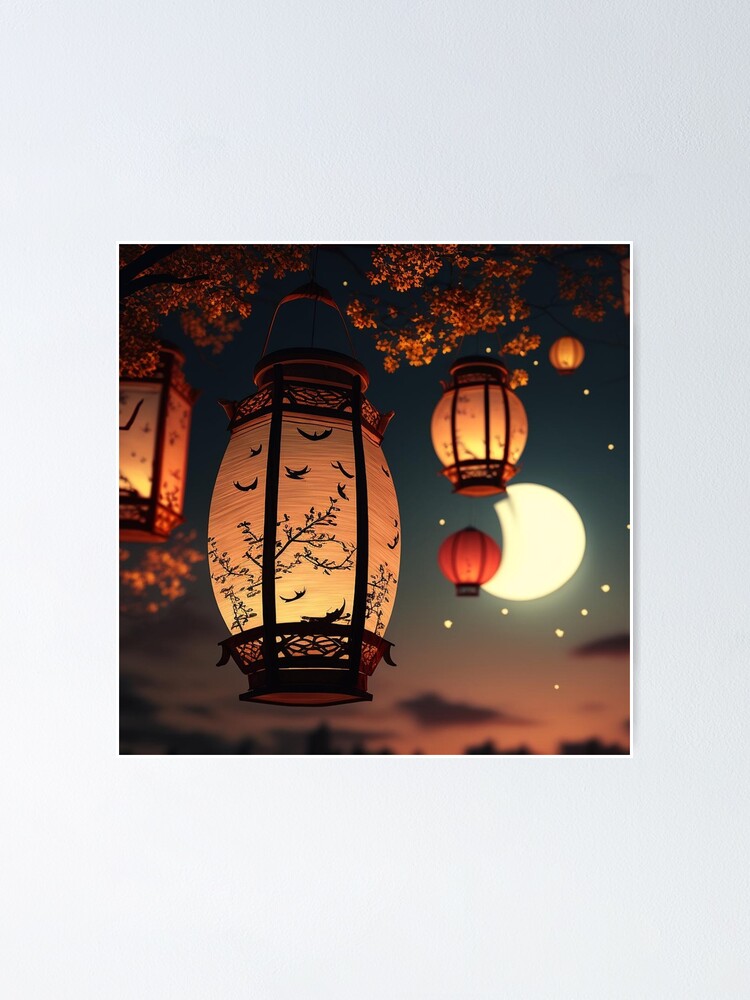 "Japanese Red lamp" Poster for Sale by Macho-Shop | Redbubble