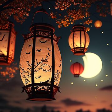 "Japanese Red lamp" Poster for Sale by Macho-Shop | Redbubble