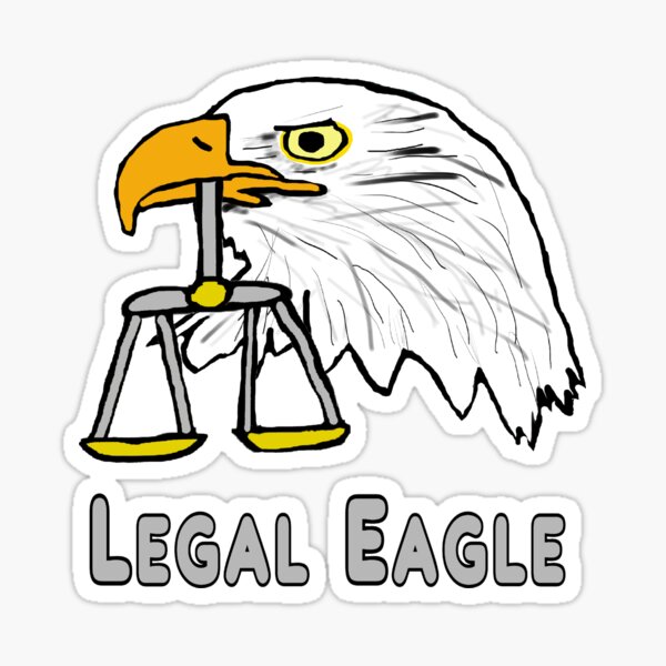 "Legal Eagle" Sticker for Sale by Mark-Ewbie | Redbubble