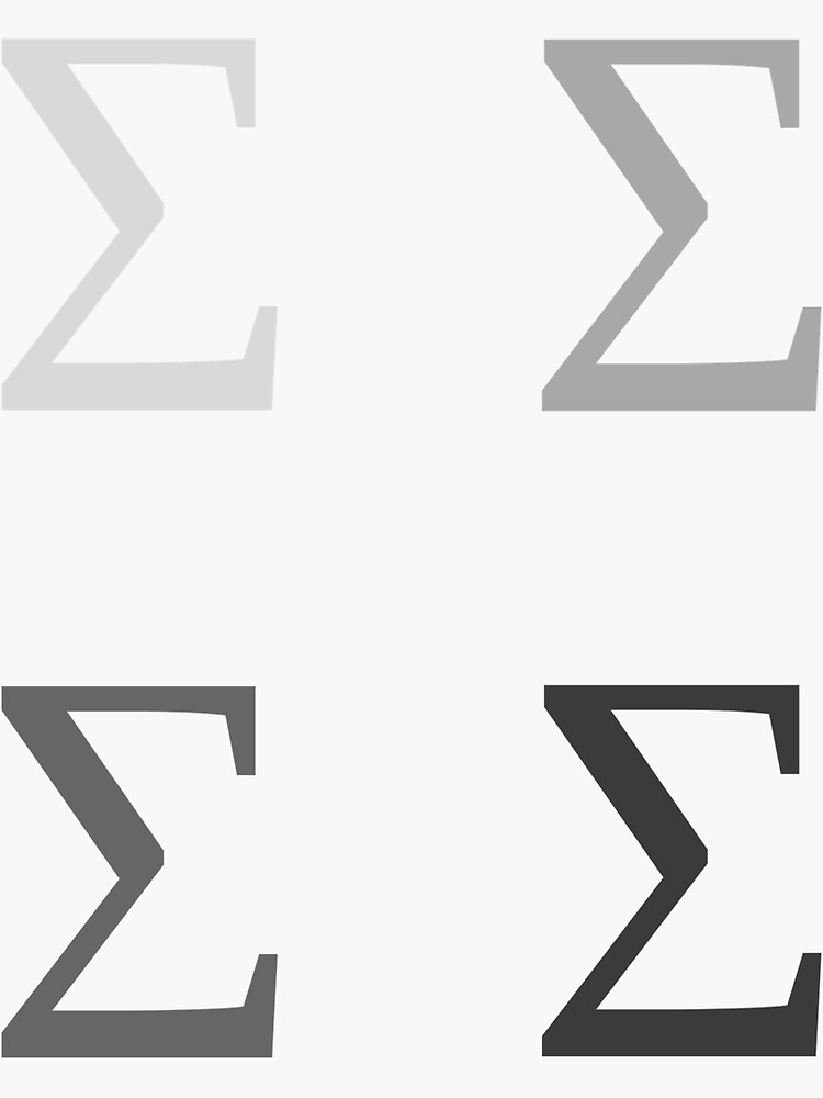 "SIGMA / 4 PACK / MONOCHROME" Sticker for Sale by kassaroo | Redbubble