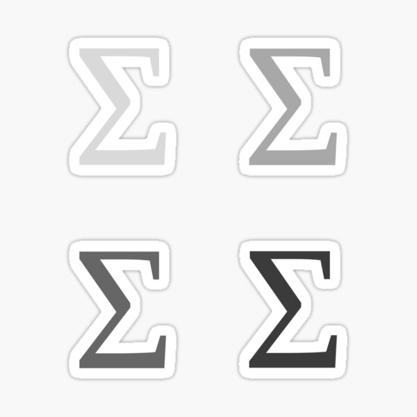 "SIGMA / 4 PACK / MONOCHROME" Sticker for Sale by kassaroo | Redbubble