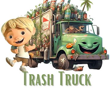 "Trash Truck Netflix, Anime , I Love Garbage Trucks" Sticker for Sale ...