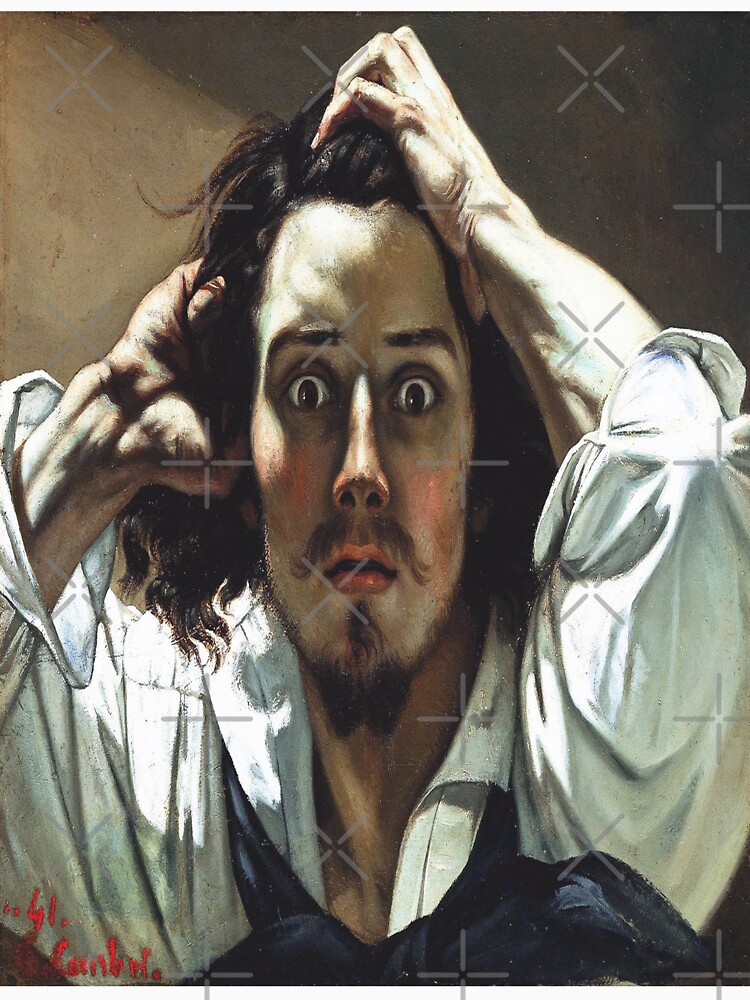 "The Desperate Man (Le Désespéré)-Gustave Courbet" T-shirt for Sale by ...