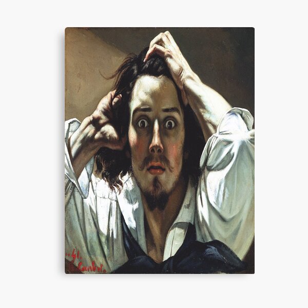 "The Desperate Man (Le Désespéré)-Gustave Courbet" Canvas Print for ...