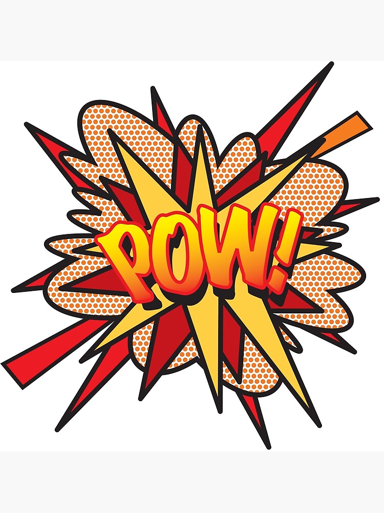 "POW Comic Book Pop Art Flash Fun Trendy" Poster for Sale by David ...