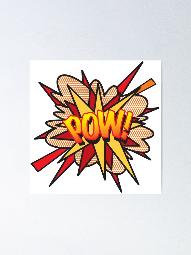 "POW Comic Book Pop Art Flash Fun Trendy" Poster for Sale by David ...