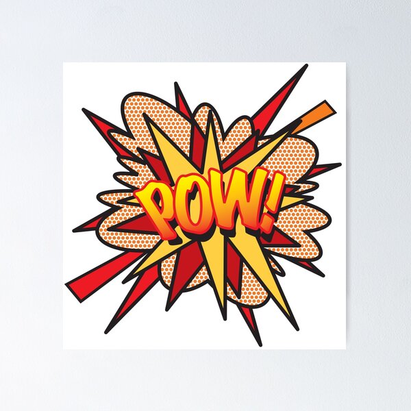 "POW Comic Book Pop Art Flash Fun Trendy" Poster for Sale by David ...