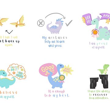 "Dinosaur theme children positive affirmation " Sticker for Sale by ...