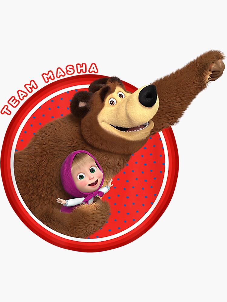 Pegatina con la obra «Masha y el oso» de NorrisMarseau | Redbubble