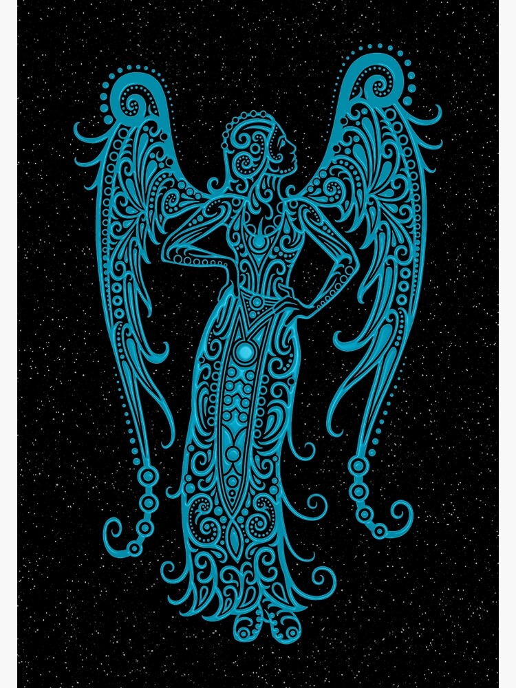 "Blue Virgo Zodiac Sign in the Stars" Art Print by JeffBartels | Redbubble