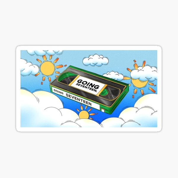 "Going Seventeen VHS Tape" Sticker for Sale by parkfilter | Redbubble