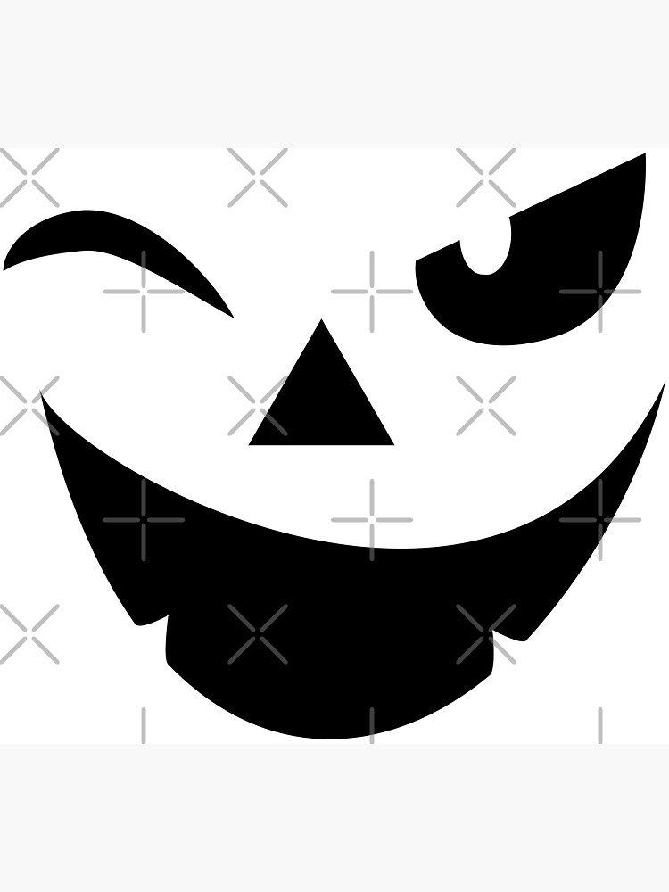"Halloween Fall Pumpkin Face with Creepy Grin" Sticker for Sale by ...