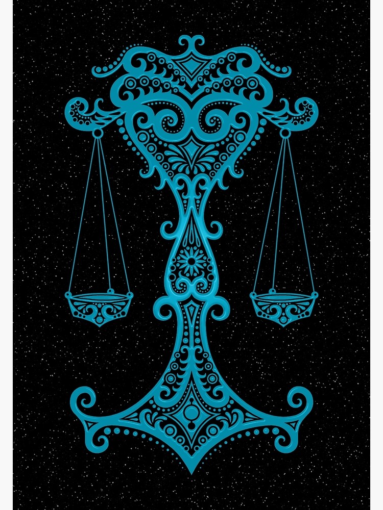 "Blue Libra Zodiac Sign in the Stars" Art Print for Sale by JeffBartels ...