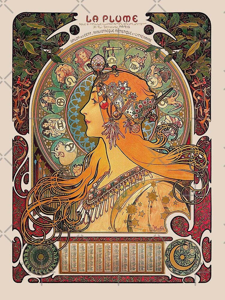 "HD. Zodiac (Original version), by Alphonse Mucha (1896) ORIGINAL ...