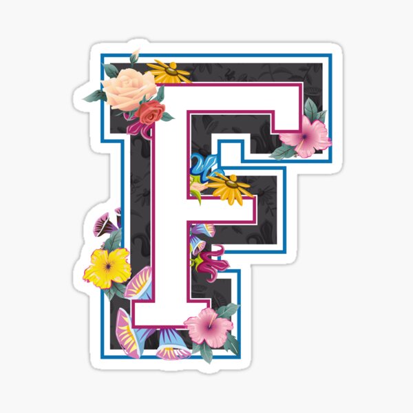 "Letter F in varsity style" Sticker for Sale by Kisho | Redbubble