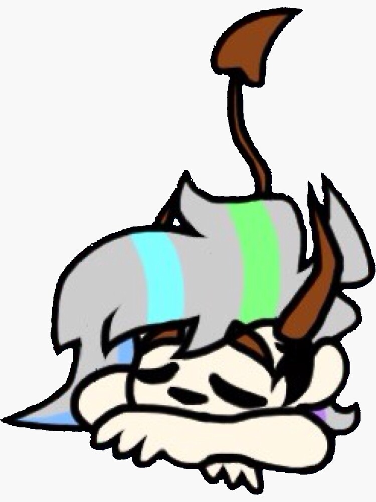 "Sleepy Demon" Sticker for Sale by PippinsProducts | Redbubble