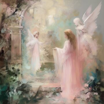 "Coquette aesthetic vintage painting of an angel" Poster by CoquetteArt ...