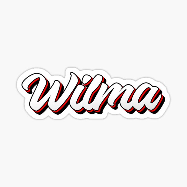 Sticker for Sale mit "Retro-Wilma-Namensschild" von NafilNafiz | Redbubble