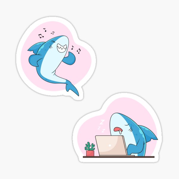 "Shark Pack" Sticker for Sale by Realizey | Redbubble
