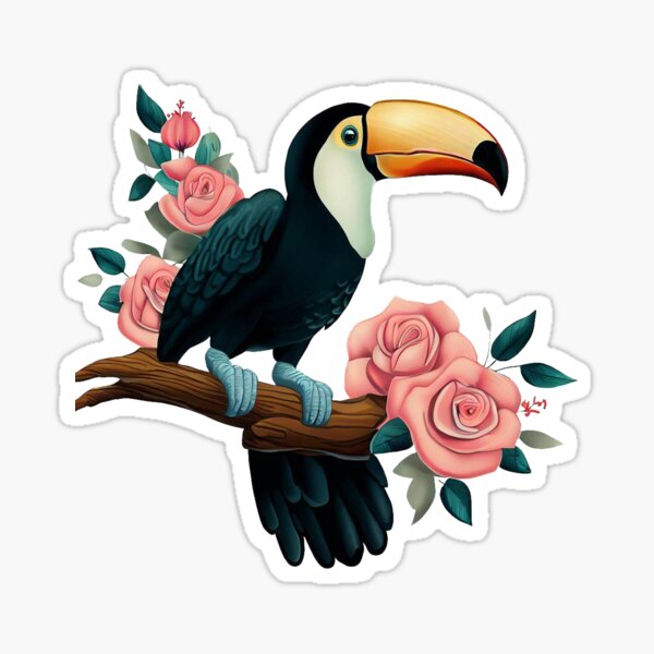 "Beautiful Toucan" Sticker for Sale by mohammed alrifai | Redbubble