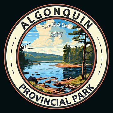 "Algonquin Provincial Park Travel Art Badge" Sticker for Sale by KrisSidDesigns | Redbubble