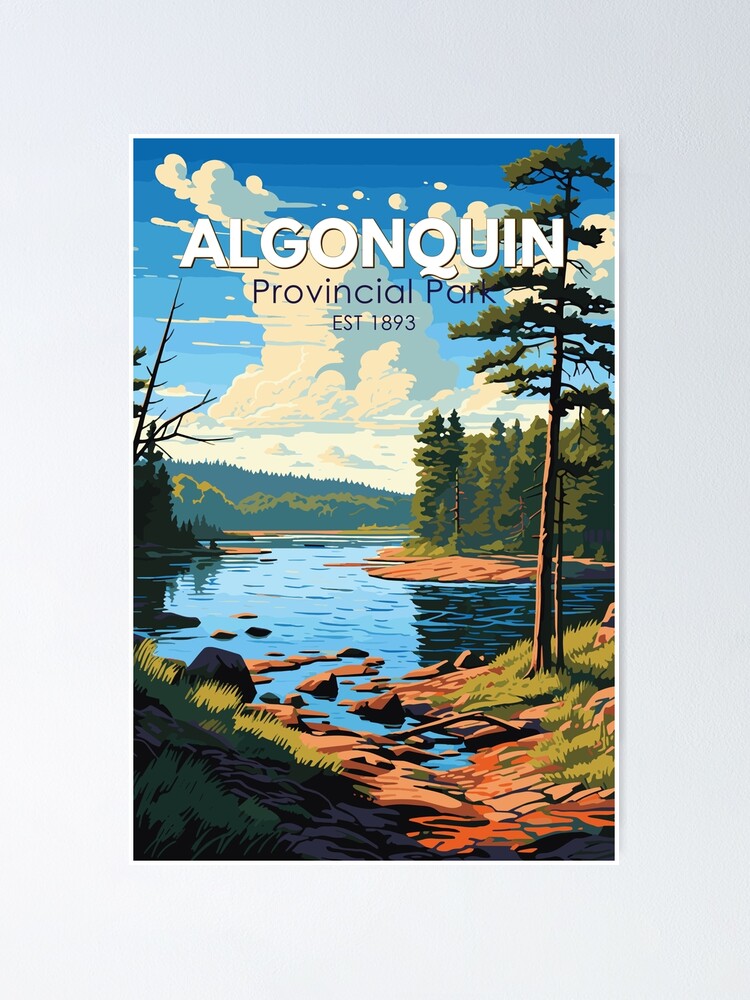 "Algonquin Provincial Park Travel Art Vintage" Poster for Sale by ...