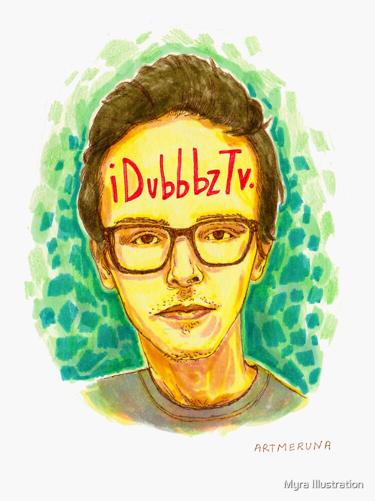"iDubbbz Sticker Face Portrait iDubbbzTV Fan Art" Sticker by meruna ...