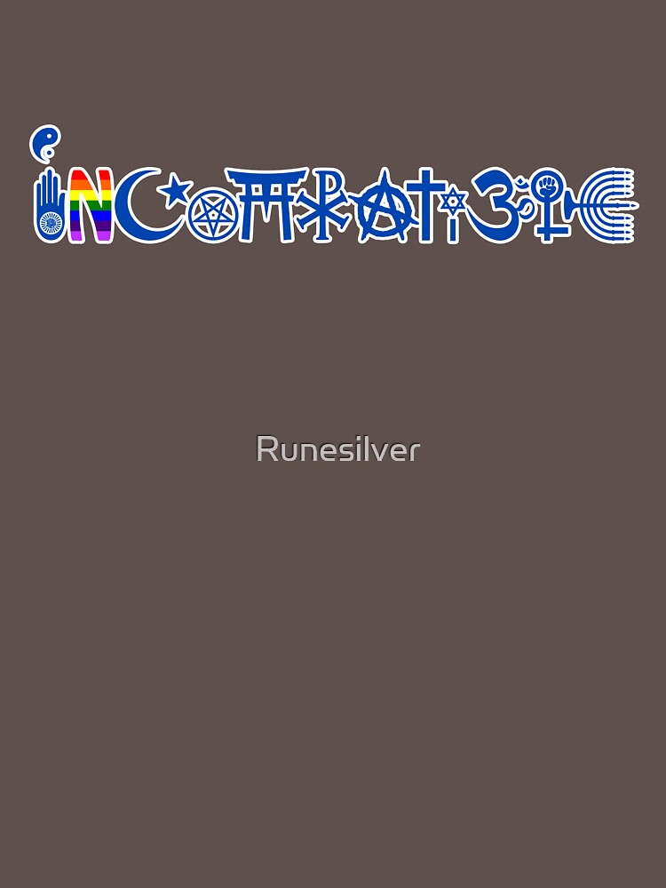 "INCOMPATIBLE and cannot "coexisist" (blue with outline)" T-shirt by ...