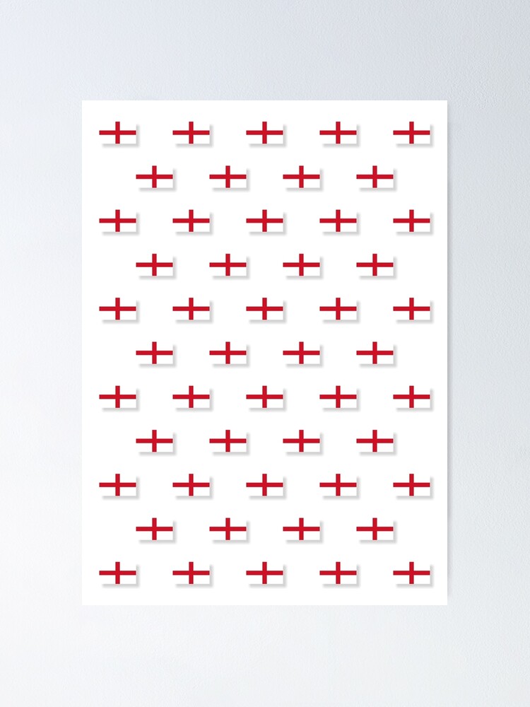 "Flag of England, pattern" Poster by Alma-Studio | Redbubble