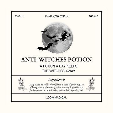"A Potion a Day Keeps the Witches Away | Anti-Witch Potion " Sticker ...