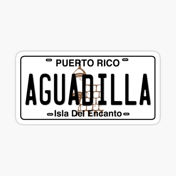 "Aguadilla Puerto Rico License Plate" Sticker for Sale by ...