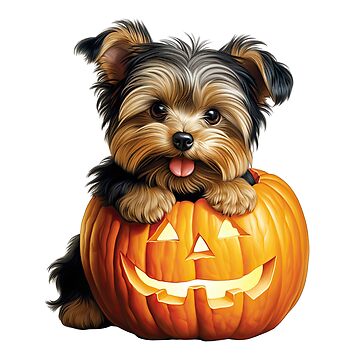 "yorkie halloween adorable" Sticker for Sale by kentHdesigns | Redbubble