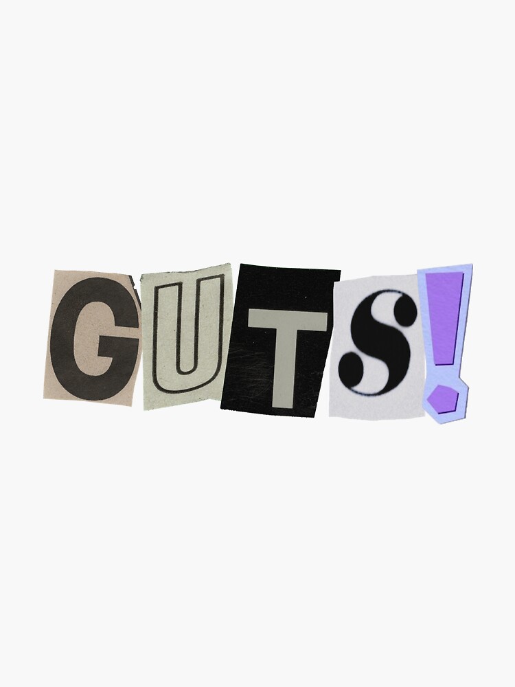 "GUTS!" Sticker for Sale by aestheticsunn | Redbubble