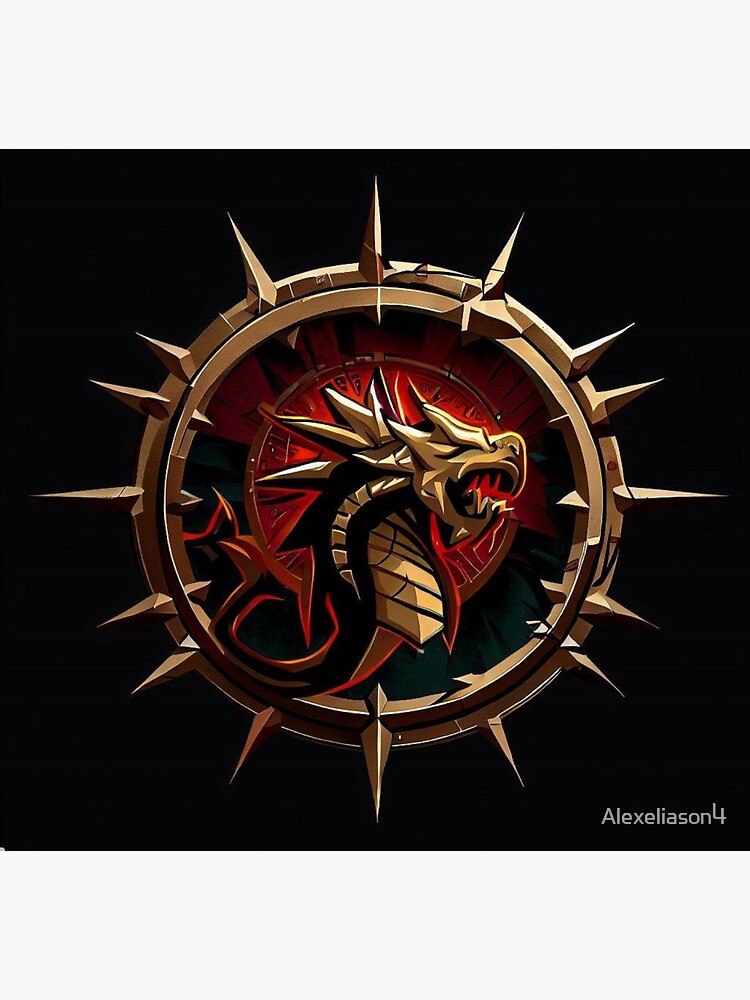 "Dragon logo" Sticker for Sale by Alexeliason4 | Redbubble