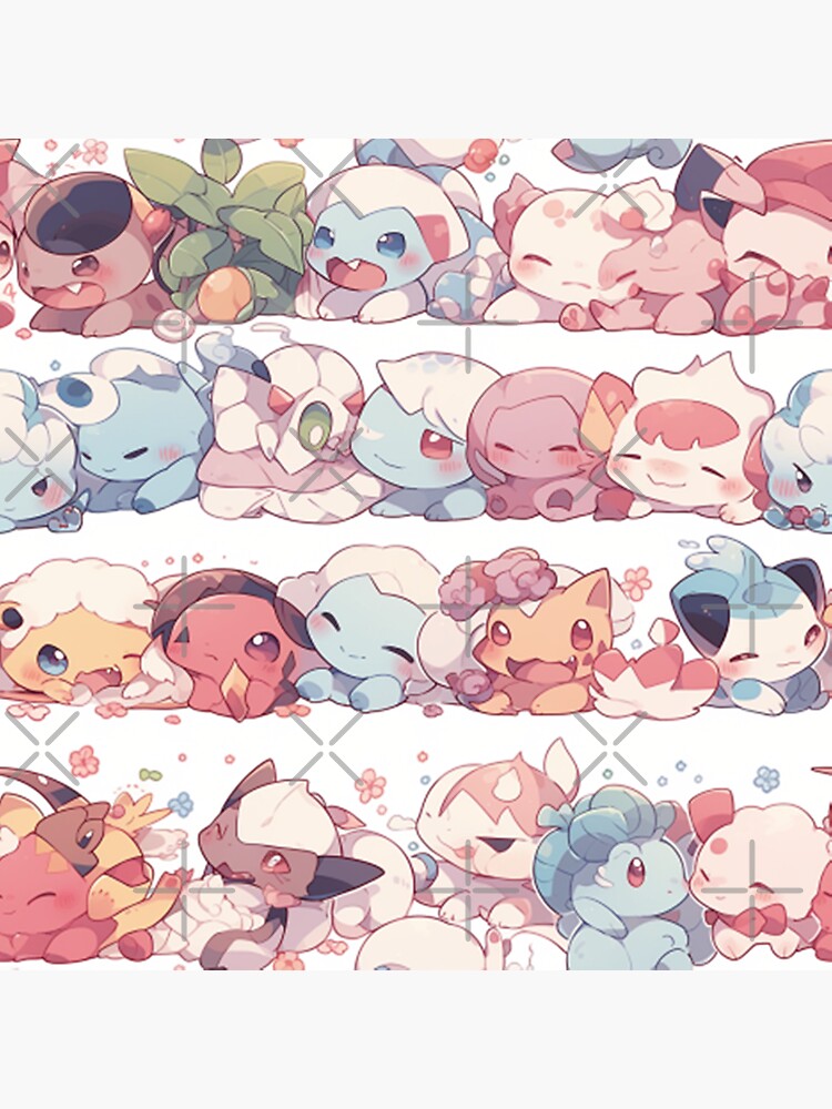 "Snuggle Creatures" Sticker for Sale by mermaidnigiri | Redbubble