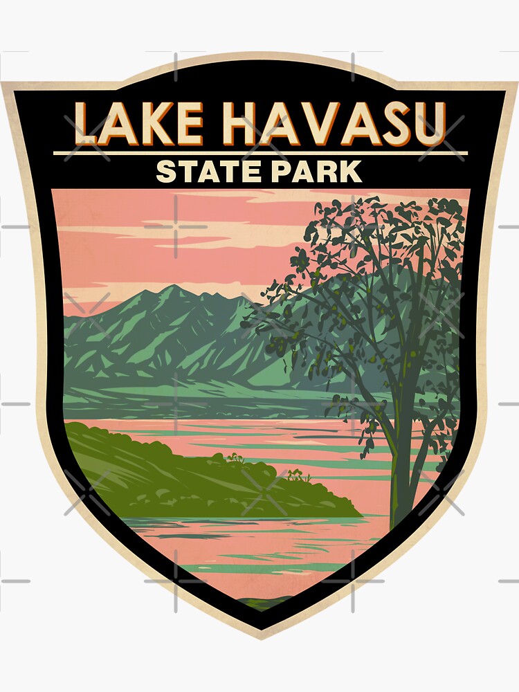 "Lake Havasu State Park Travel Art Badge" Sticker for Sale by ...