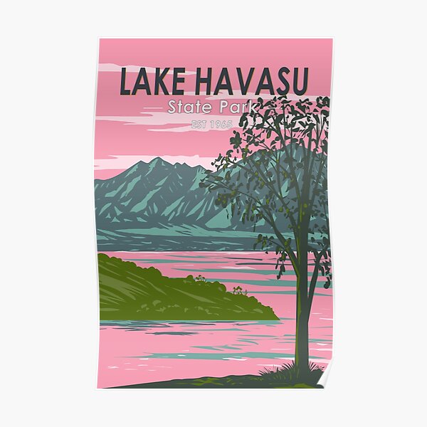 "Lake Havasu State Park Travel Art Vintage" Poster for Sale by ...