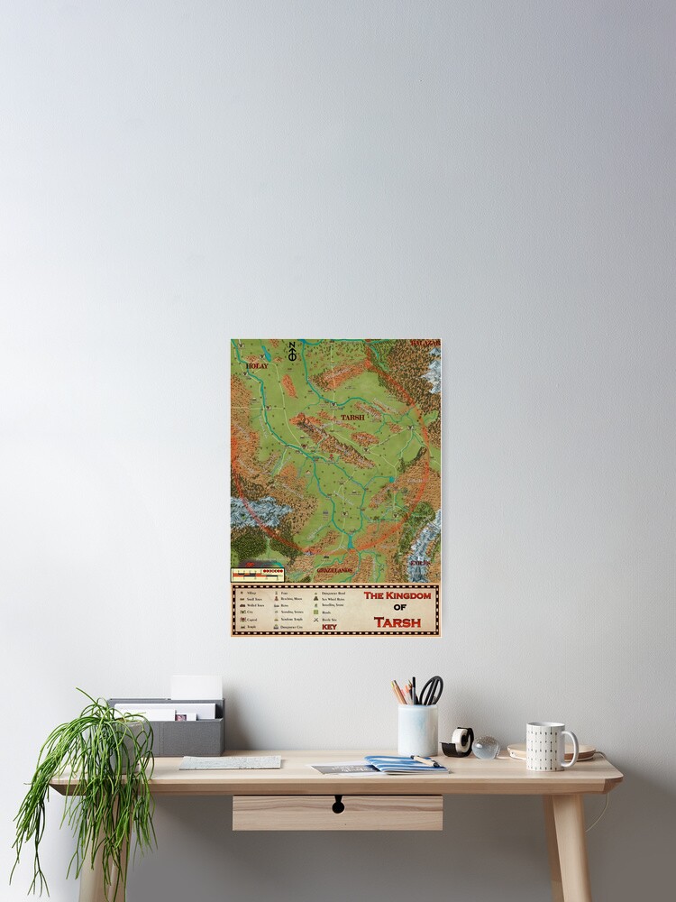 "The Kingdom of Tarsh - a Gloranthan Map" Poster for Sale by Sbrayarts ...